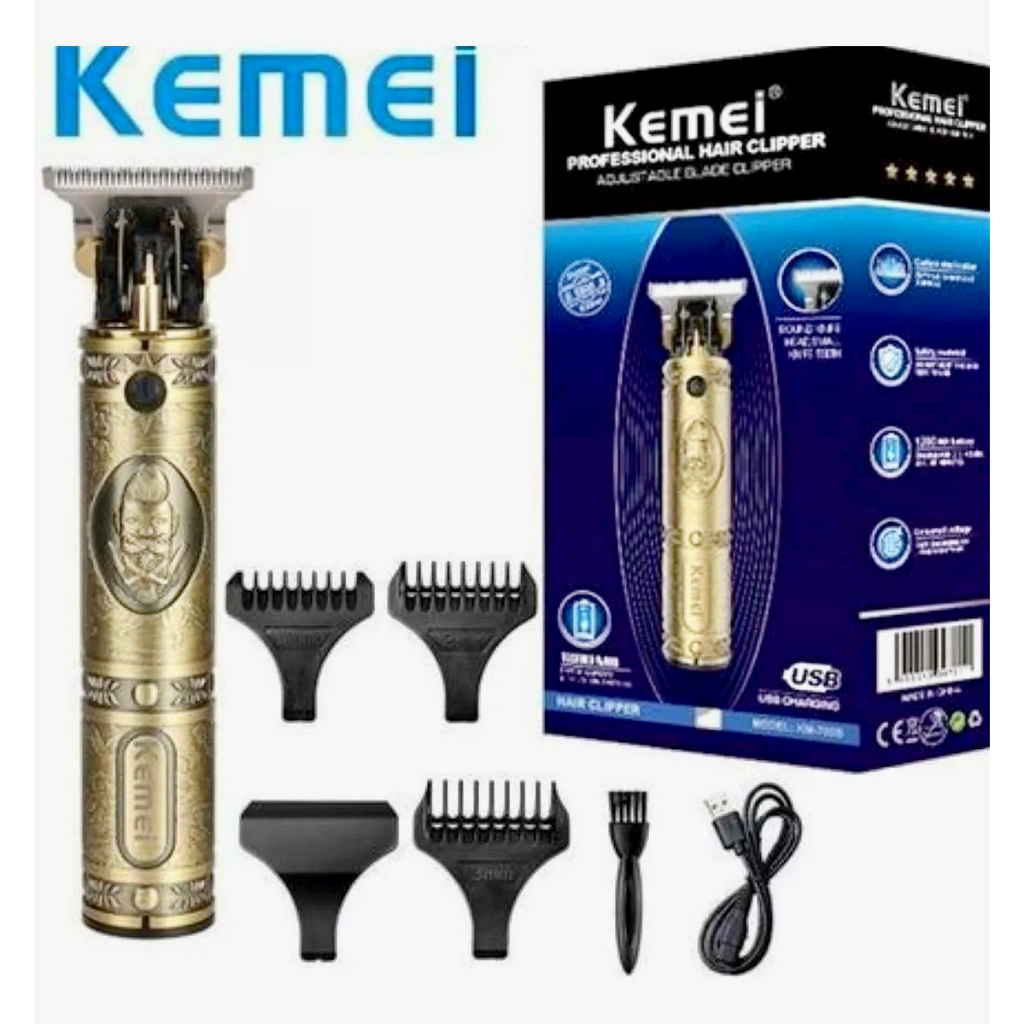 Aparador de pelo Kemei KM-700B dourado 100V/240V | Shopee Brasil