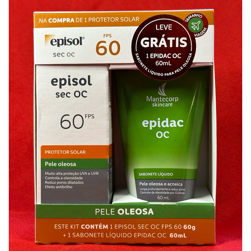 Kit Episol Sec Oc Fps60 + Epidac Oc 60Ml | Shopee Brasil