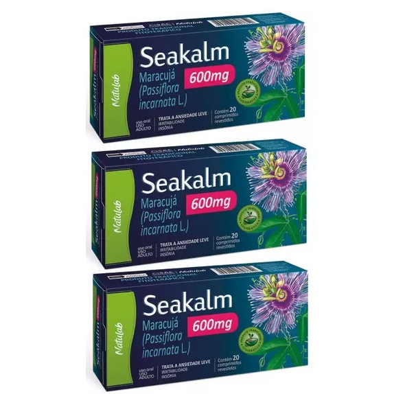 Kit 3 Calmante Natural Seakalm 600mg 20 Cápsulas - Natulab | Shopee Brasil Kit 3 Calmante Natural Seakalm 600mg 20 Cápsulas - Natulab | Shopee Brasil