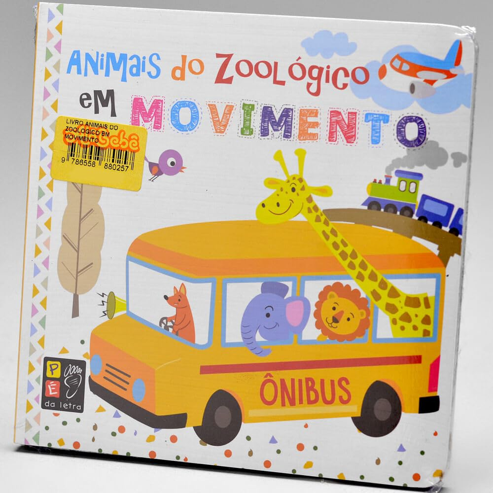 Livro Cartonado - Animais do Zoologico em Movimento | Shopee Brasil