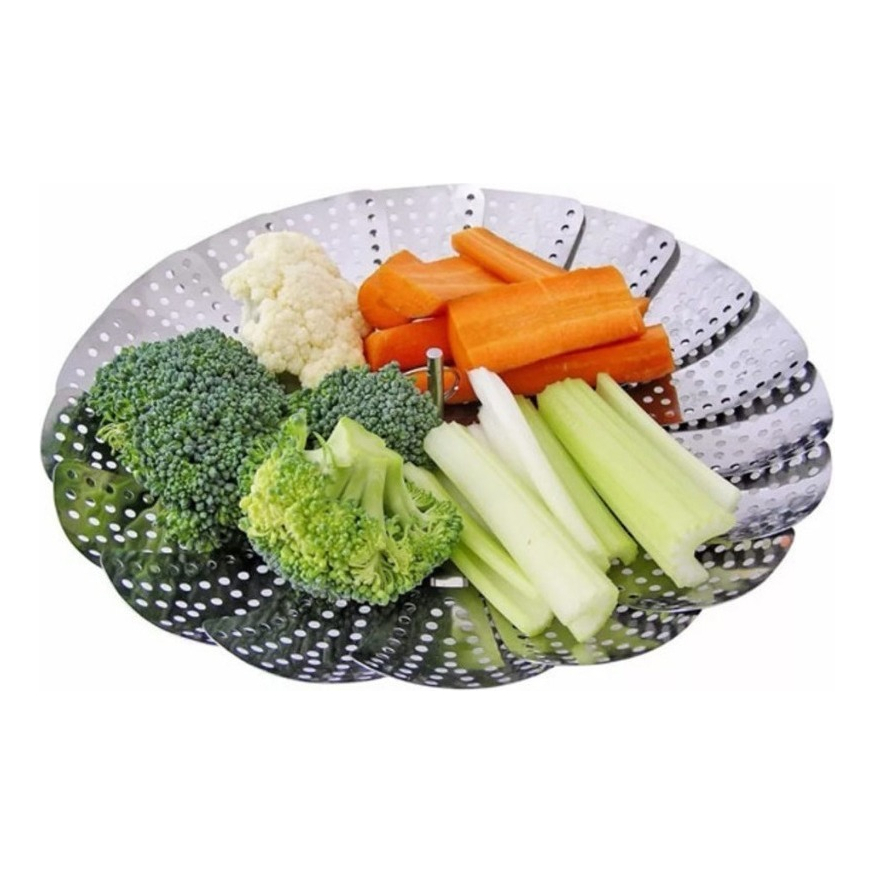 Cozer No Vapor Cesto Para Cozinhar Legumes Verduras Vaporeira Inox ...