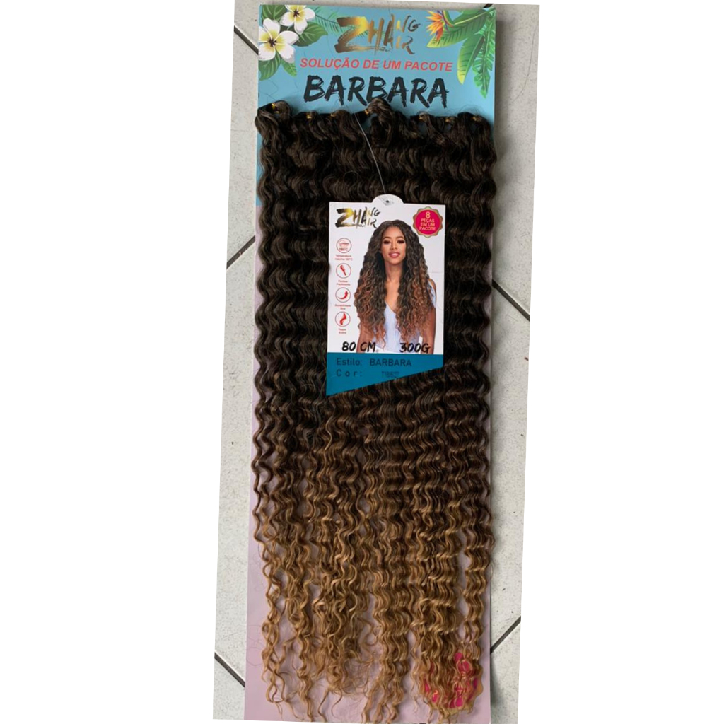 cabelo Barbara zhang hair Bbio proteina cacheado 300g 80cm | Shopee Brasil