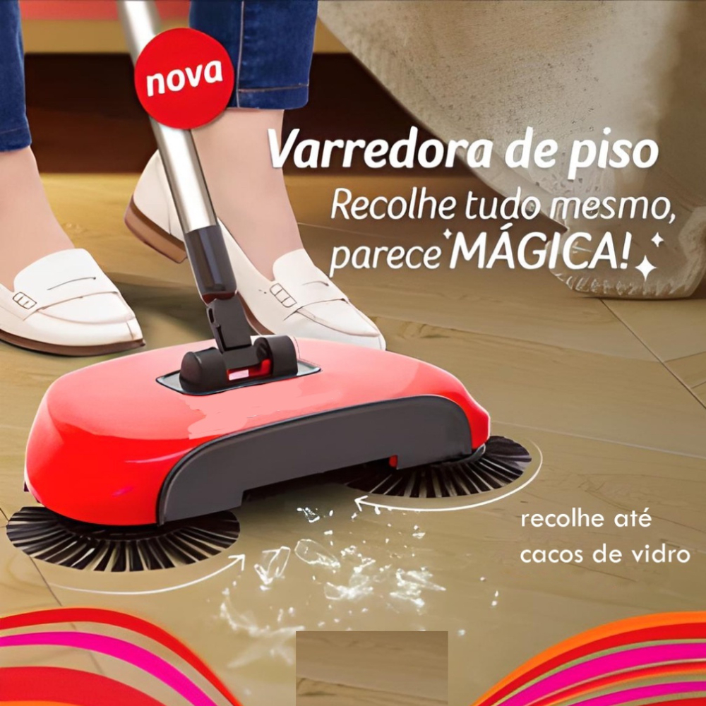 Vassoura magica rodo inteligente giratória retrátil 360 aspirador de pó ...