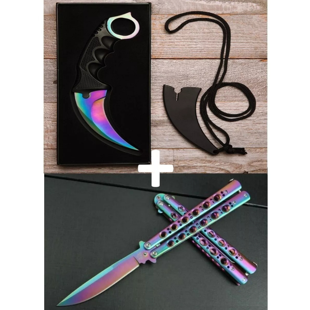 Faca Karambit Csgo Fade Csg Hawk COM Canivete Butterfly Fade | Shopee ...