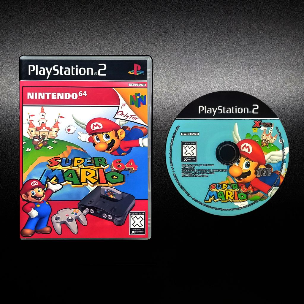 Super Mario 64 - Português - Game Repro Ps2 / Play 2 Copy Patch Retro ...