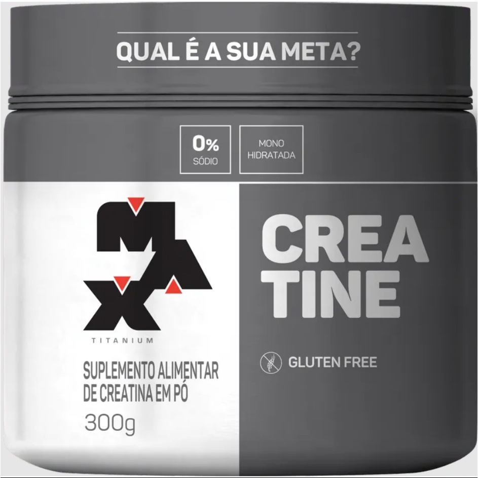 Creatina Monohidratada Pote 300g 100% Original - Max Titanium | Shopee ...