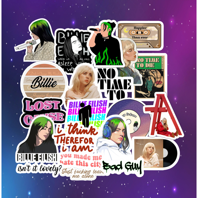 Pack Stickers - Billie Eilish - Adesivos 20und | Shopee Brasil