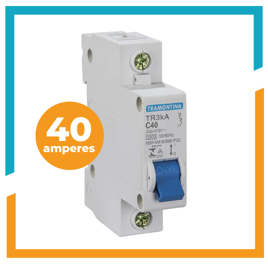 Disjuntor DIN Curva C Unipolar Tramontina de 16 Amperes a 125 Amperes Disjuntor Tramontina Din ...