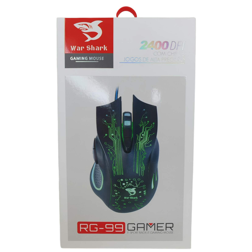 Mouse Gaming War Shark com chip de Jogos de Alta Precisão - Faz a Boa!