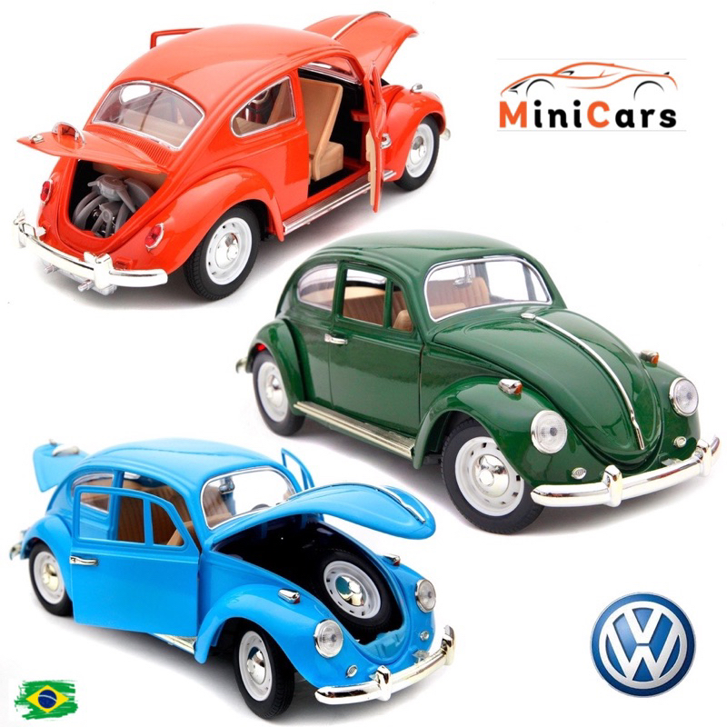 Miniatura Volkswagen Fusca 1969 Escala 1/18 com 23cm | Shopee Brasil