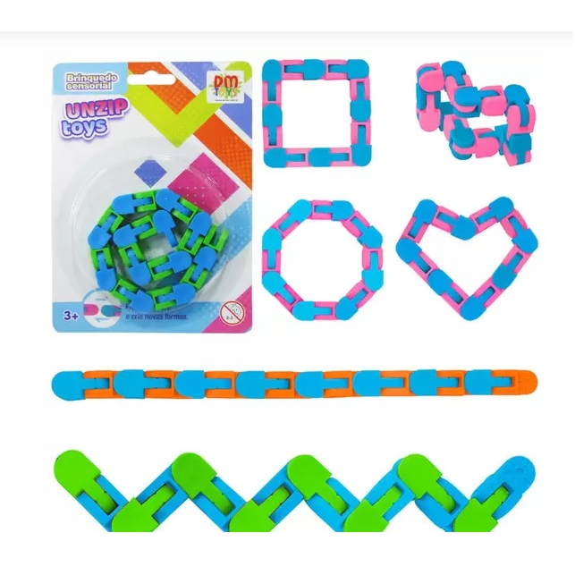 WACKY FIDGET TOY CADEIA COBRA PUZZIE COBRA PUZZIE SNAK POP IT BRINQUEDO ...