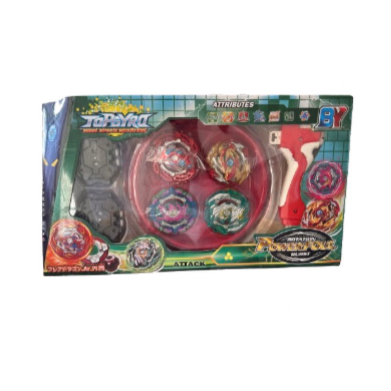 Kit Beyblade Burst 4 in 2 Com Lançador Pronta Entrega | Shopee Brasil