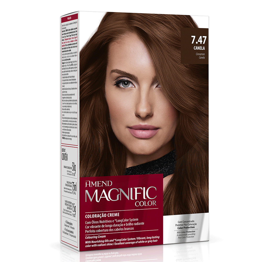 Amend Kit Coloração Magnific Color 7.47 Canela | Shopee Brasil
