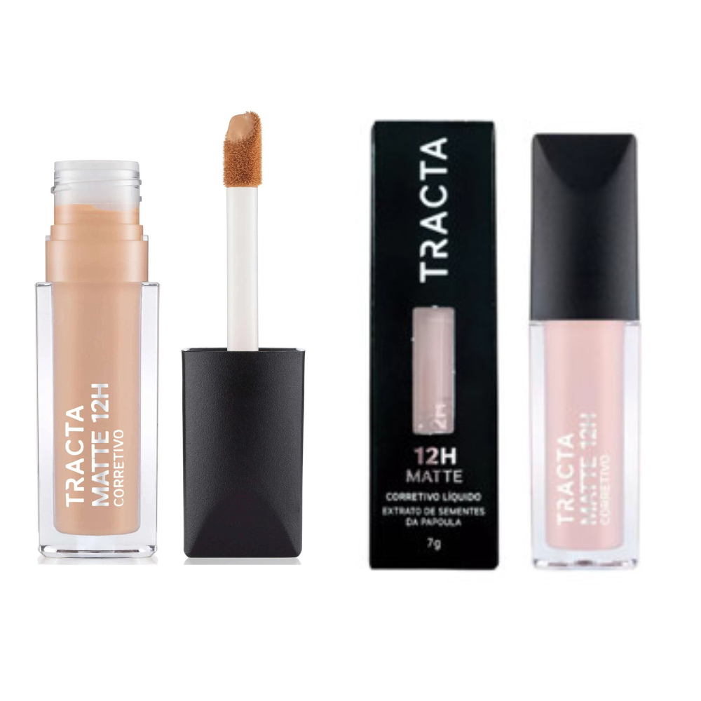 Tracta Corretivo Líquido Facial Efeito Matte Média Cobertura Oil Free ...