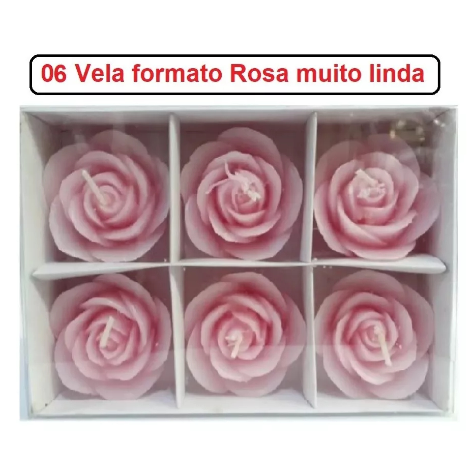 06 Vela formato Rosa Aberta decoração | Shopee Brasil