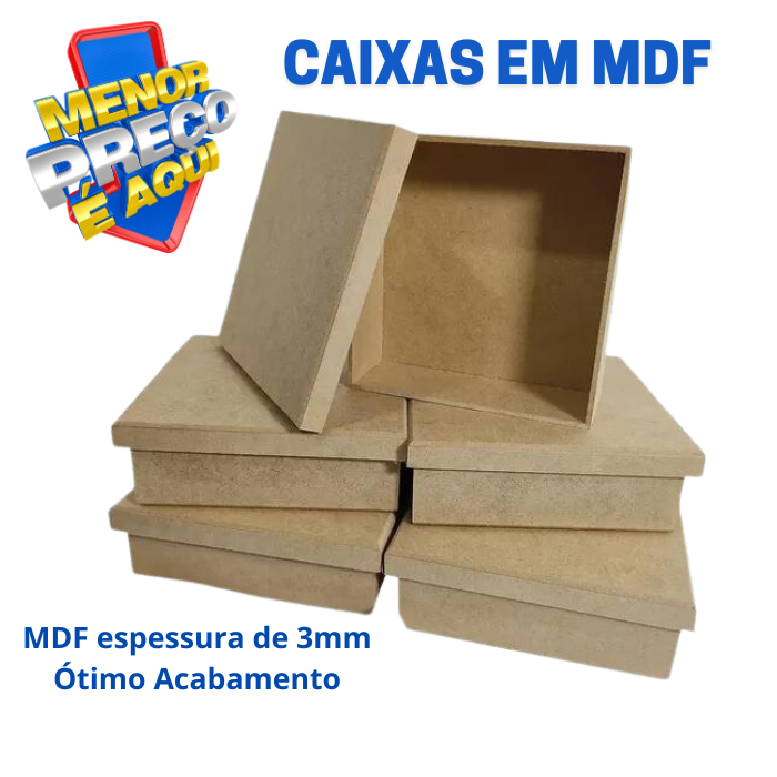 15 Unidades Caixas em MDF 20x20 Montadas MENOR PREÇO DA SHOPEE | Shopee ...