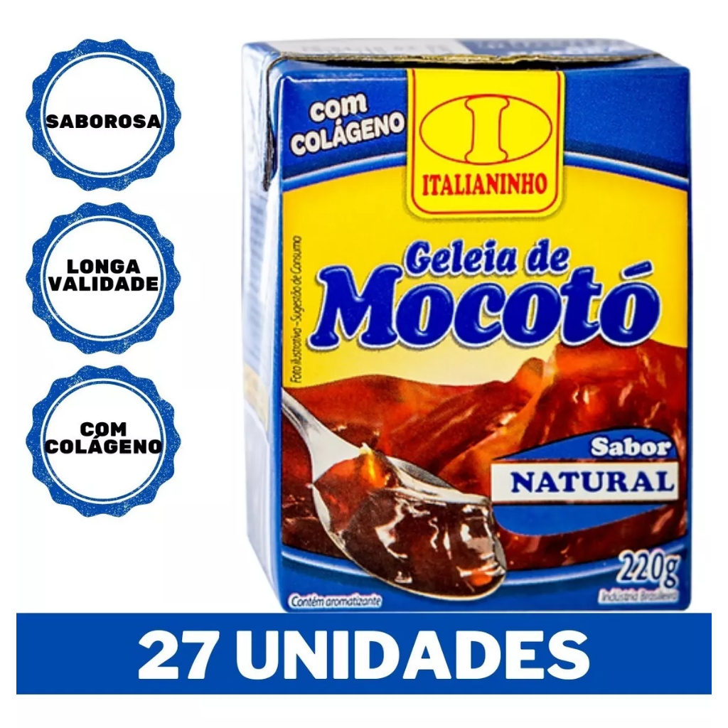 Kit Com 27 Geleias De Mocotó Com Colágeno Italianinho 220g | Shopee Brasil