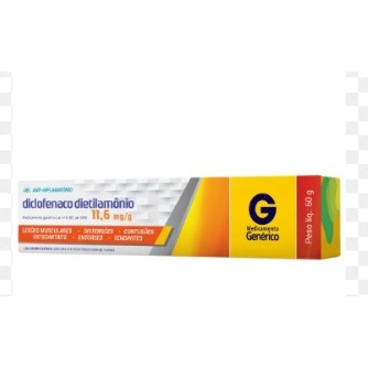Pomada Diclofenaco Dietilamônio 11,6mg/g Gel Anti-inflamatório Dor ...