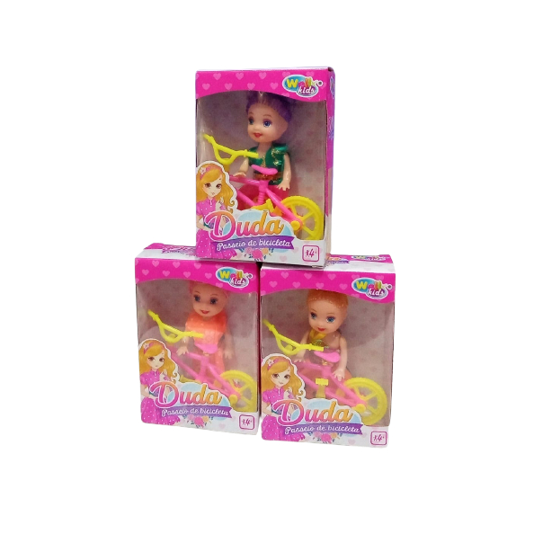 Kit Mini Boneca Duda com Bicicleta | Shopee Brasil