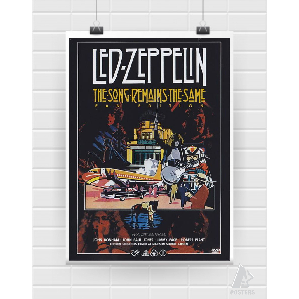 Poster Banda Led Zeppelin Decoração Rock A4(21cm x 30cm) | Shopee Brasil