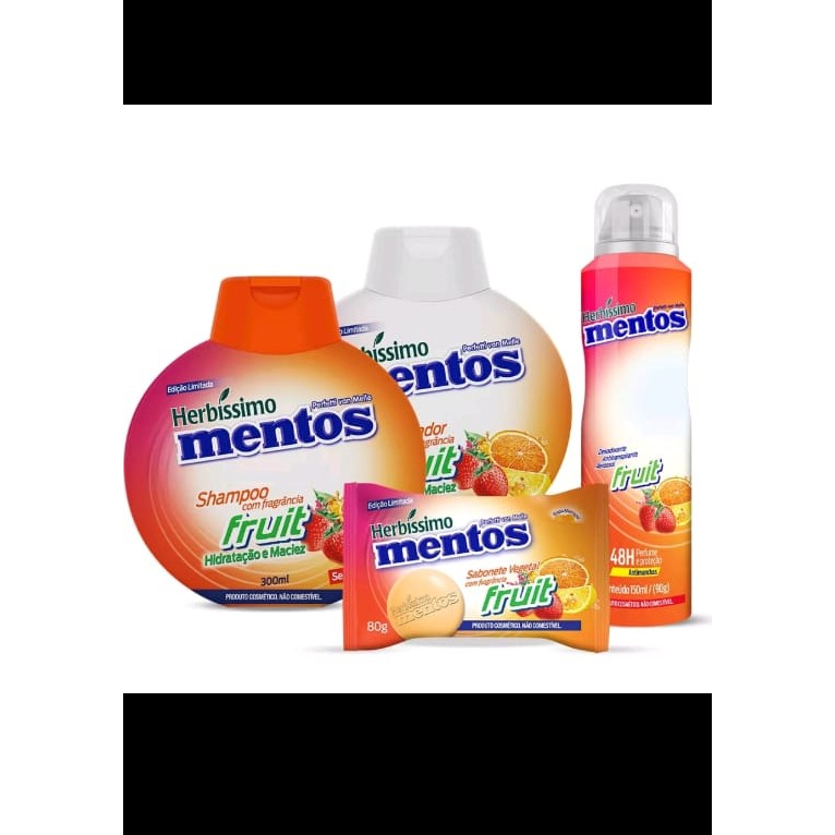 Kit Shampoo + Condicionador + Desodorante + Sabonete Mentos | Shopee Brasil