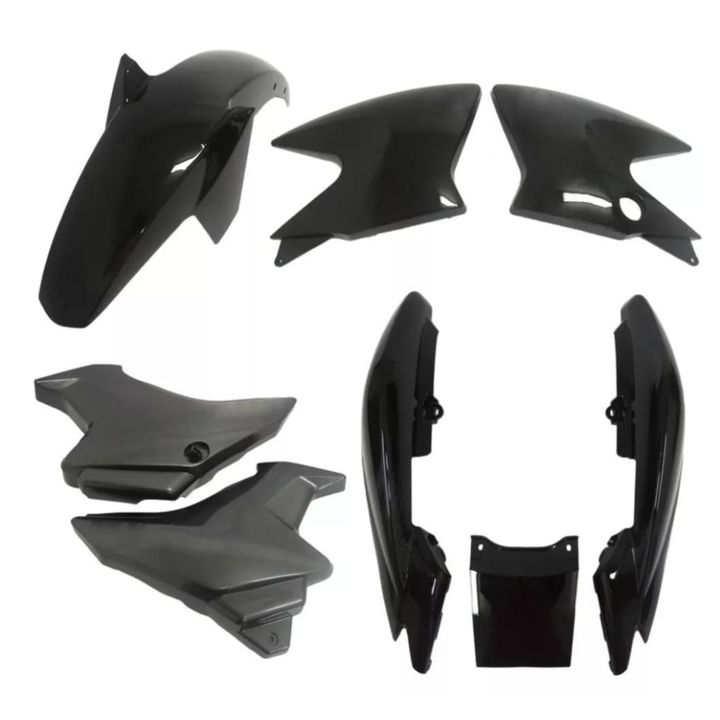 Carenagem completa YBR 125 Factor 2009 a 2012 Aba do Tanque Paralama Dianteiro Rabeta Tampa ...