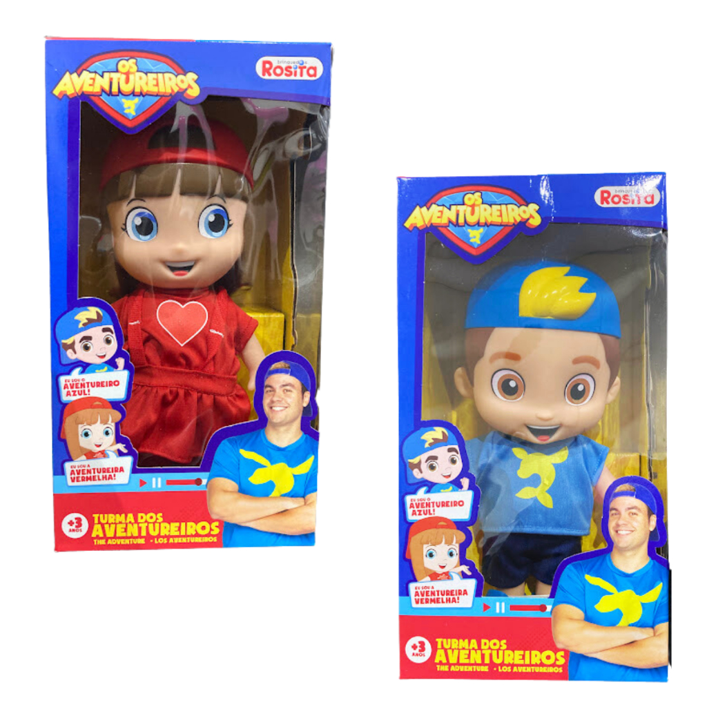 Boneca Gi Lucas Neto Aventureira Vermelha Ou Aventureiro Azul 27cm ...