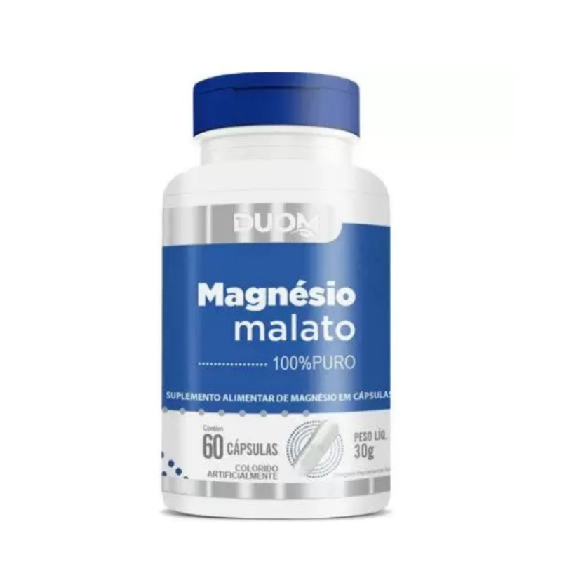 Magnésio malato 100% puro super mineral 60 cápsulas - duom | Shopee Brasil