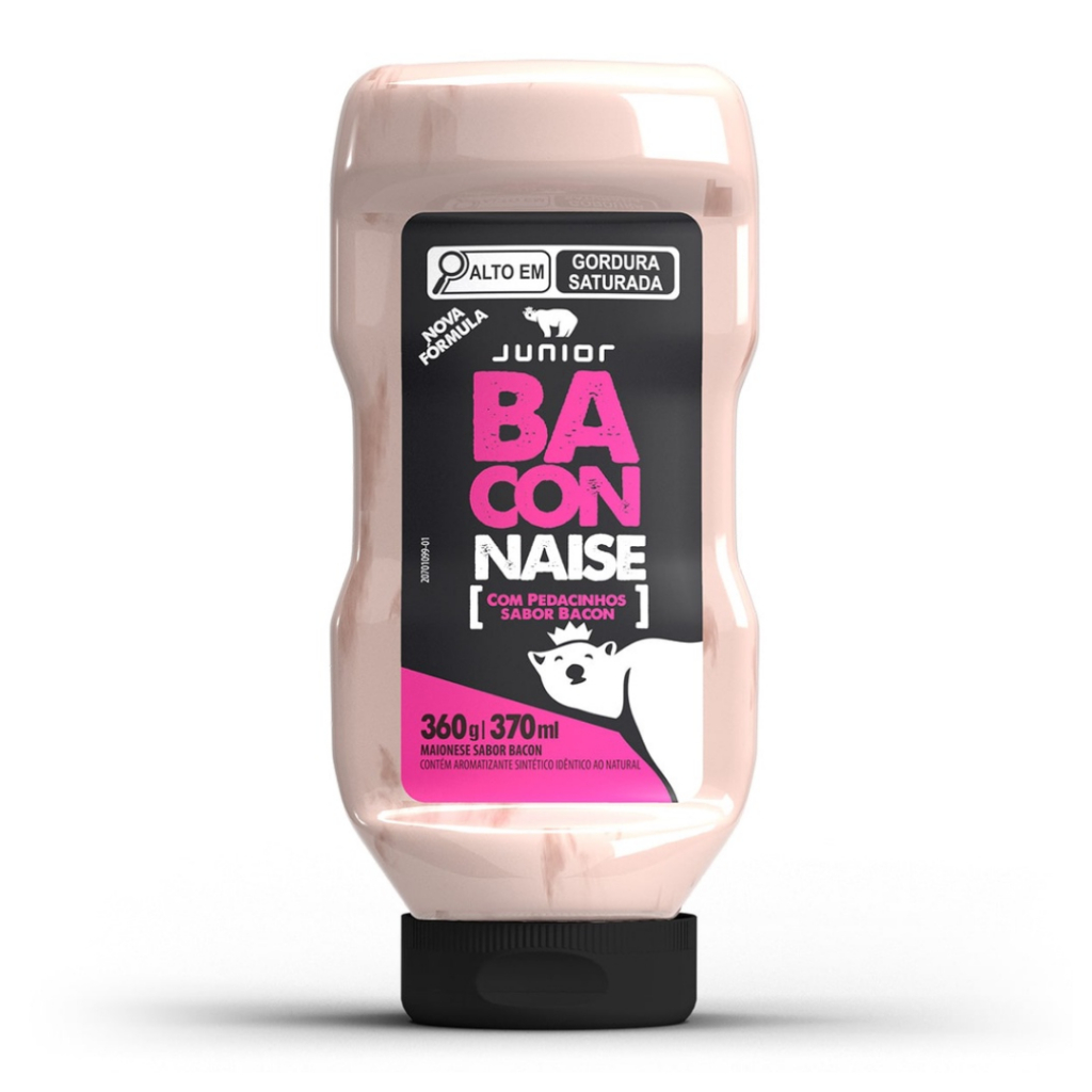 Maionese De Bacon Junior Molho Cremoso Gourmet Baconnaise Frasco 360g Baconese Lanchonete ...