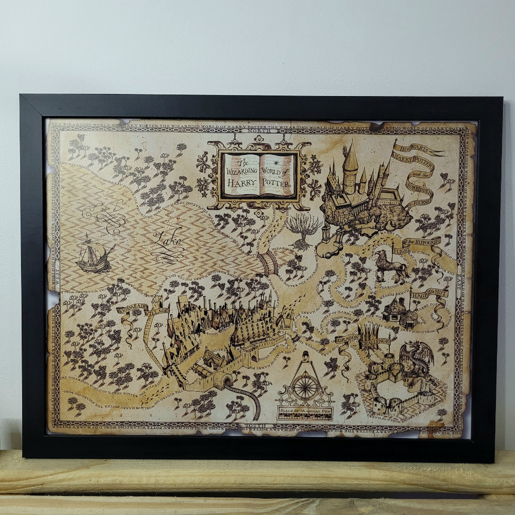QUADRO A3 HARRY POTTER / MAPA HOGWARTS | Shopee Brasil