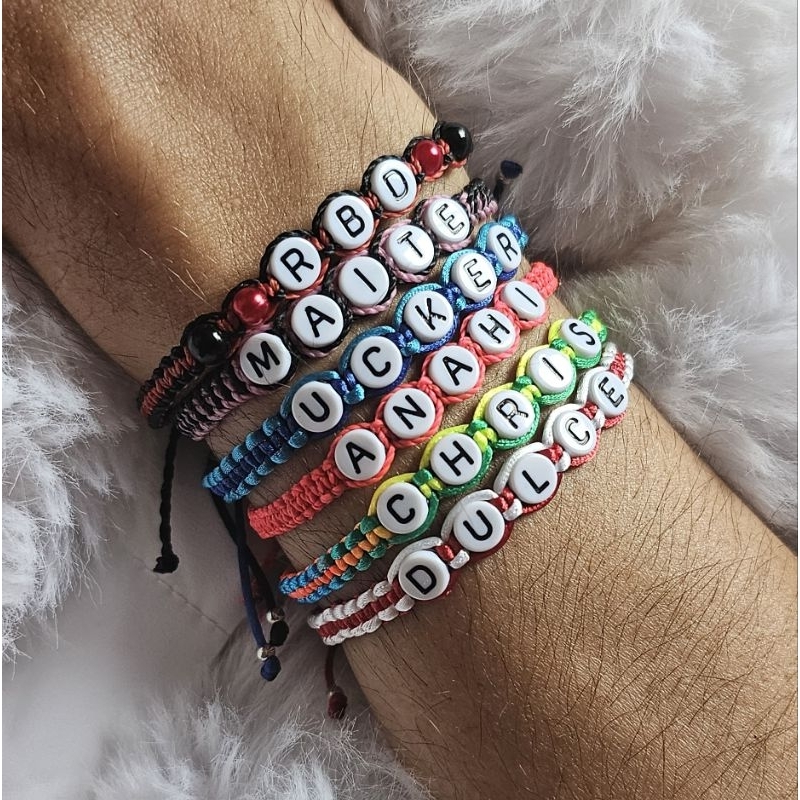 Pulseiras RBD Soy Rebelde tour monte seu kit nomes Anahi Dulce Maite ...