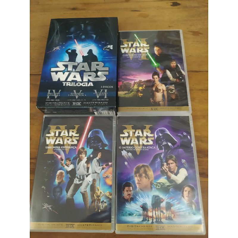 Dvd Star Wars Trilogia 3 Discos: Filmes 4, 5 E 6 Original usado | Shopee Brasil