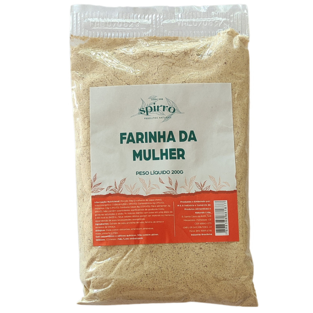 Farinha da Mulher 200g Spirro Produtos Naturais Proteína de Soja ...