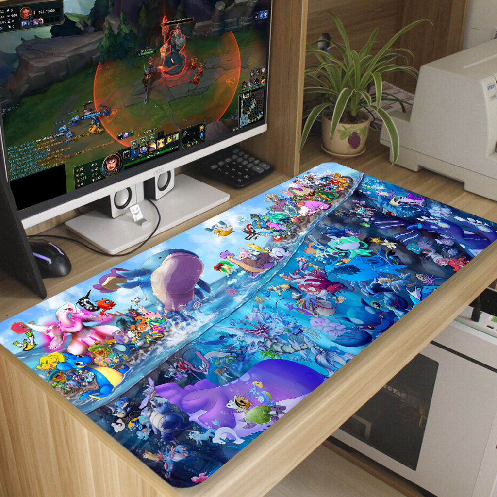 Mouse Pad Anime Poke Antiderrapante Diversas Estampas 70x35 cm M151 ...
