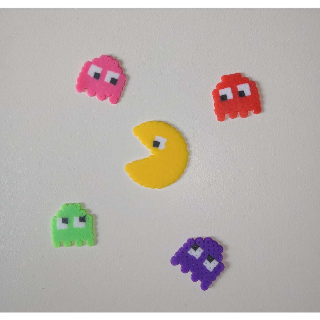 Par de Brincos Pixel Art Pac-Man Perler Beads | Shopee Brasil