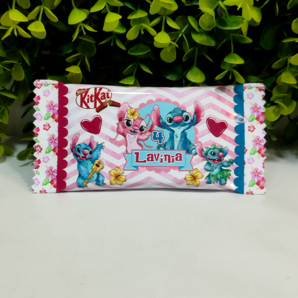 10 Rótulos para KitKat Stich (FAZEMOS QUALQUER TEMA) | Shopee Brasil