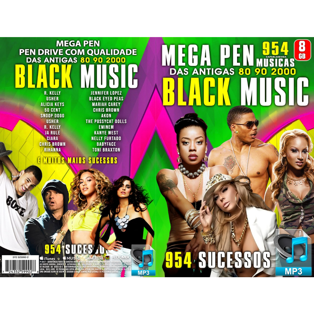 Pen Drive Mega Pen - Nostalgia Do Black Muisc | Shopee Brasil