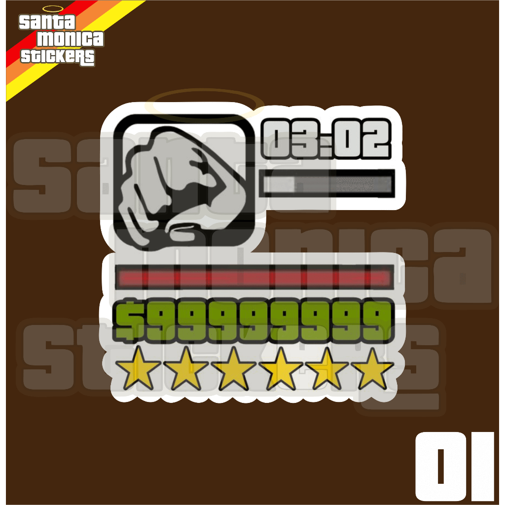 Adesivos do Game GTA Grand Theft Auto San Andreas | Shopee Brasil