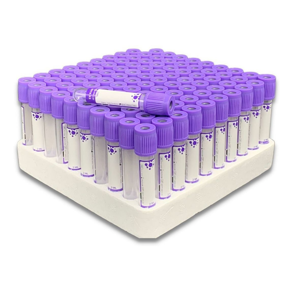 Tubo De Coleta Edta K3 2 Ml, 13x75 Mm. 100 Un/rack | Shopee Brasil