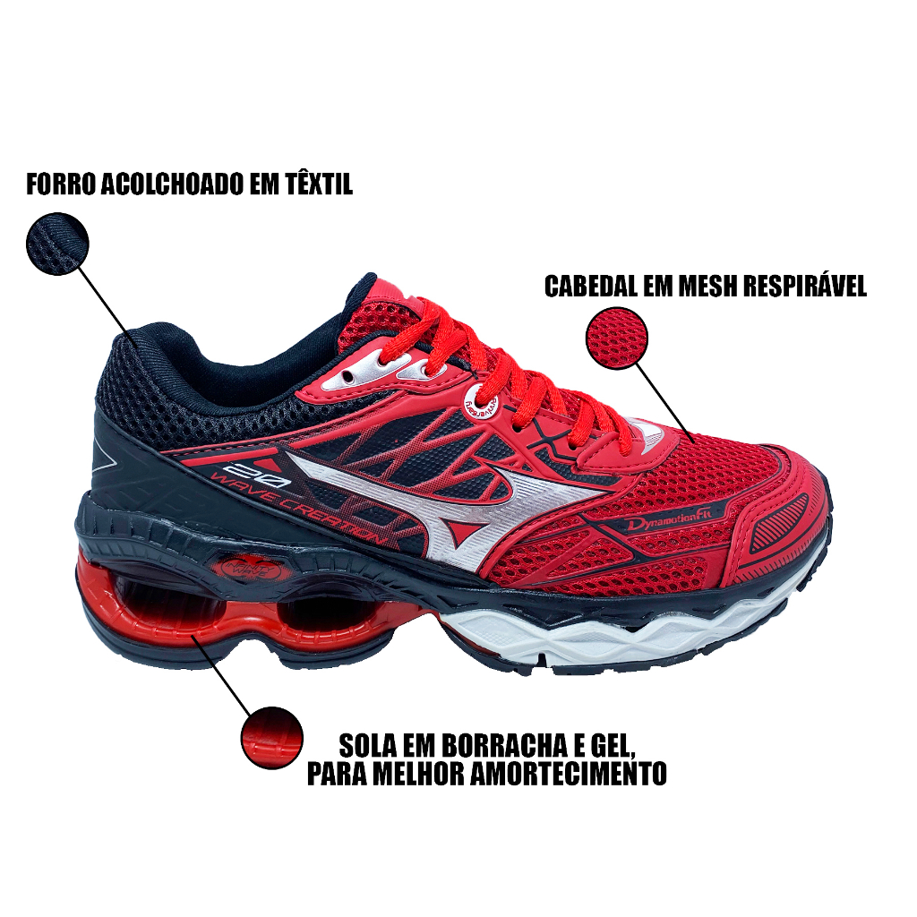 Tenis Masculino Mizuno Wave Creation 20 esportivo academia corrida ANTI ...