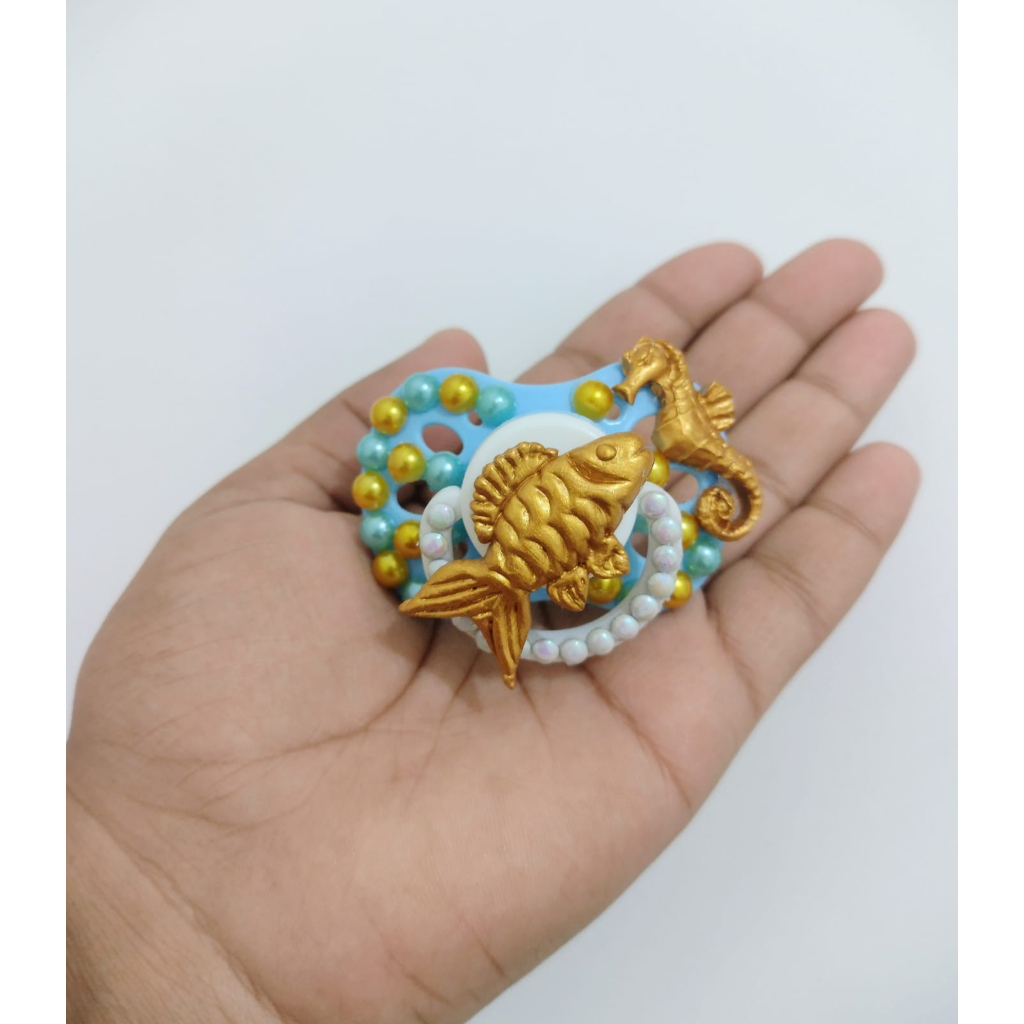 Chupeta de Ere de Logun Edé Azul e Dourada Umbanda e Candomblé | Shopee ...