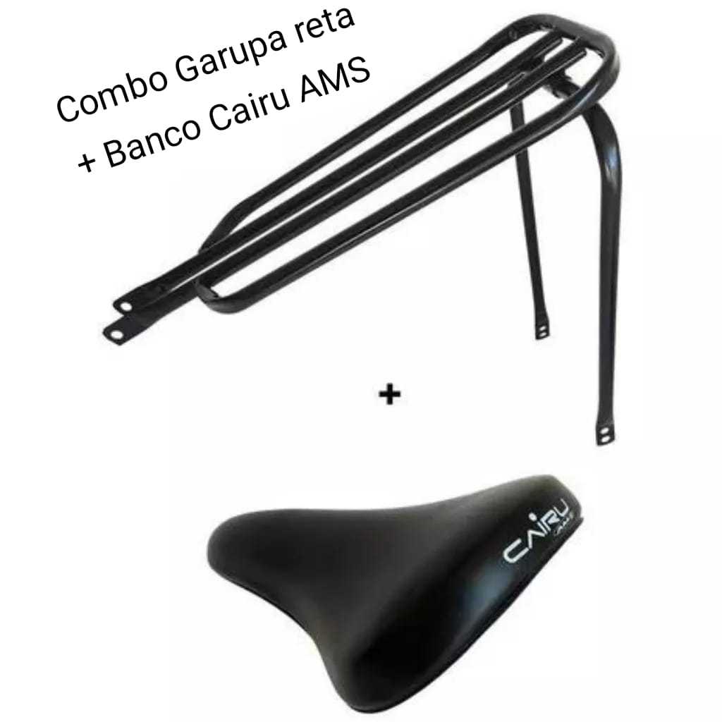 Bagageiro Garupa Reta BH + Banco Cairu Ams | Shopee Brasil