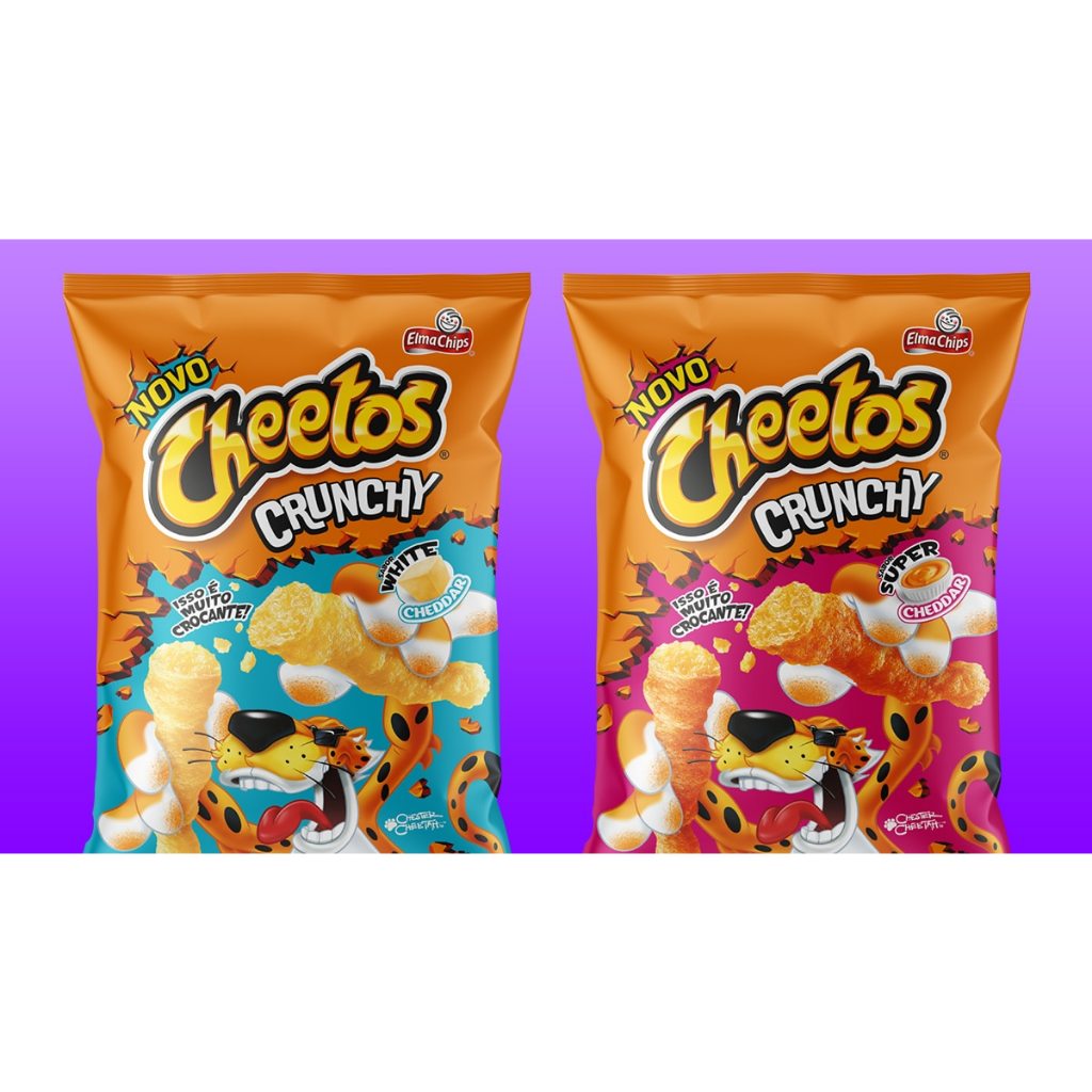 Salgadinho Cheetos Crunchy Sabor super cheddar e sabor white Cheddar Venha escolhar o seu ...