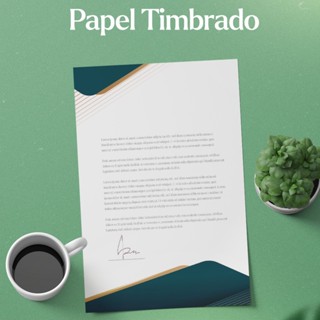 100 Folhas de Papel Timbrado (Folha Timbrada) Personalizado Formato A4 tamanho 21x30cm | Shopee ...