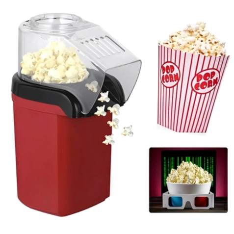 Mini Pipoqueira Máquina Elétrica De Fazer Pipoca Popcorn Sem Óleo Ar ...