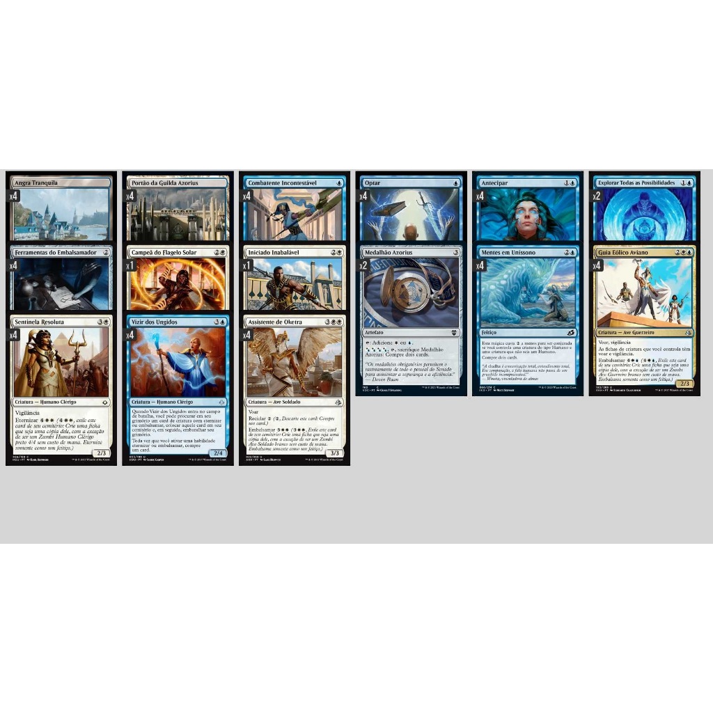 Deck de Embalsamar - Azorius Azul e Branco Fichas Magic | Shopee Brasil