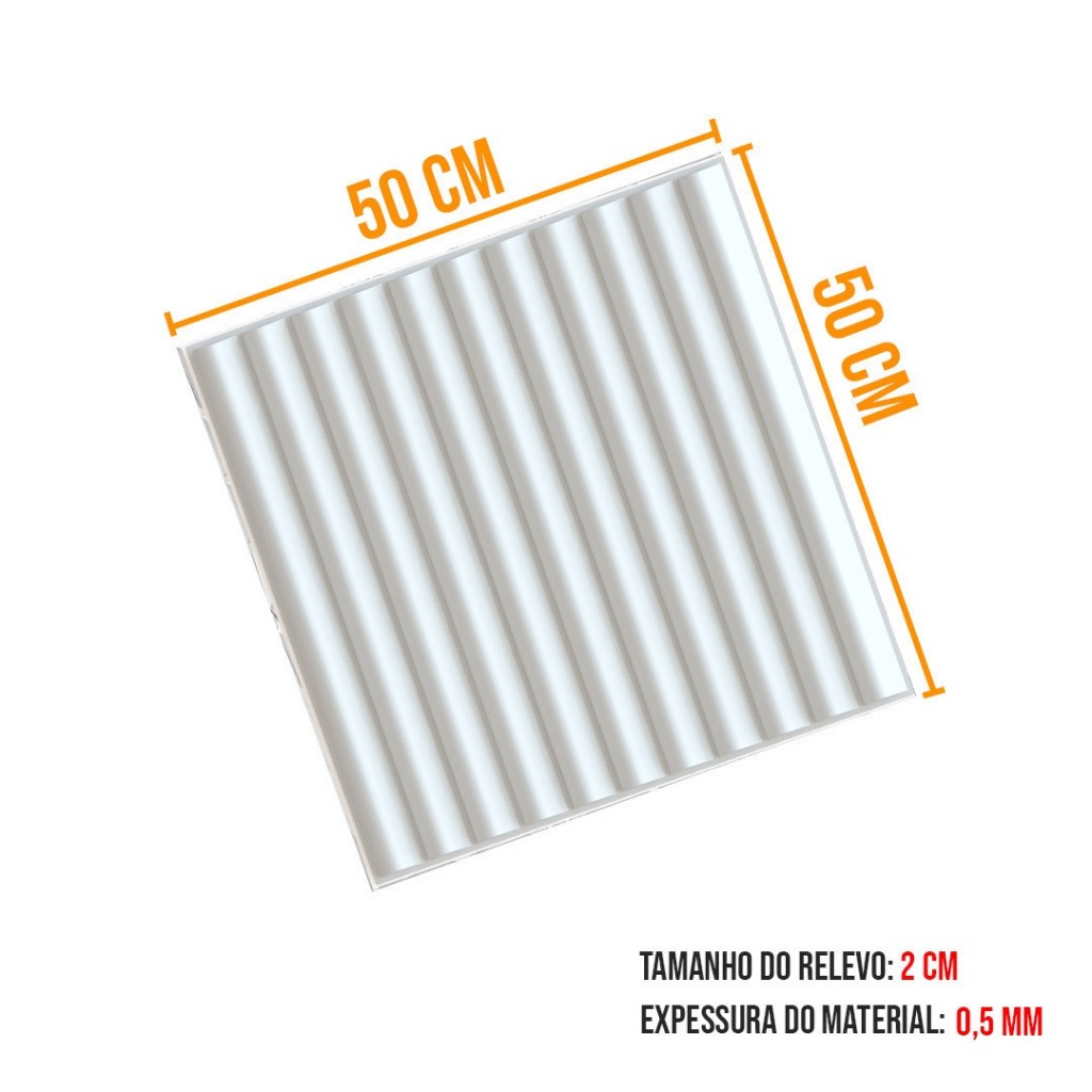 Placa Ripada 3D Revestimento Adesivo Painel Ripado | Shopee Brasil