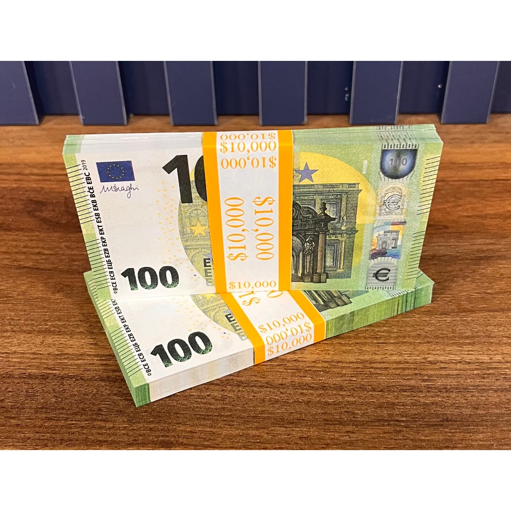 Notas Dinheiro 100 Euros Com 50 Unidades Sem Valor Plaque Cédula ...