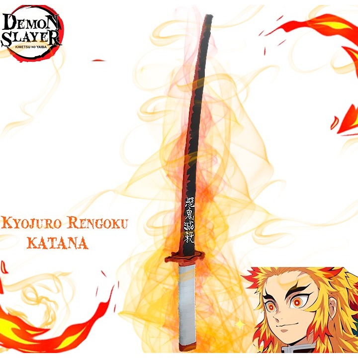 Katana Retrátil - Kyojuro Rengoku - Kimetsu no yaiba + BRINDE | Shopee ...