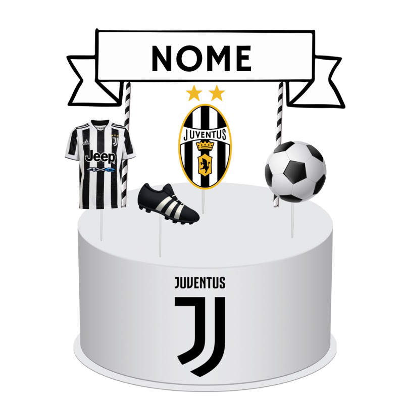 Topo/Topper para bolo time Juventus | Shopee Brasil